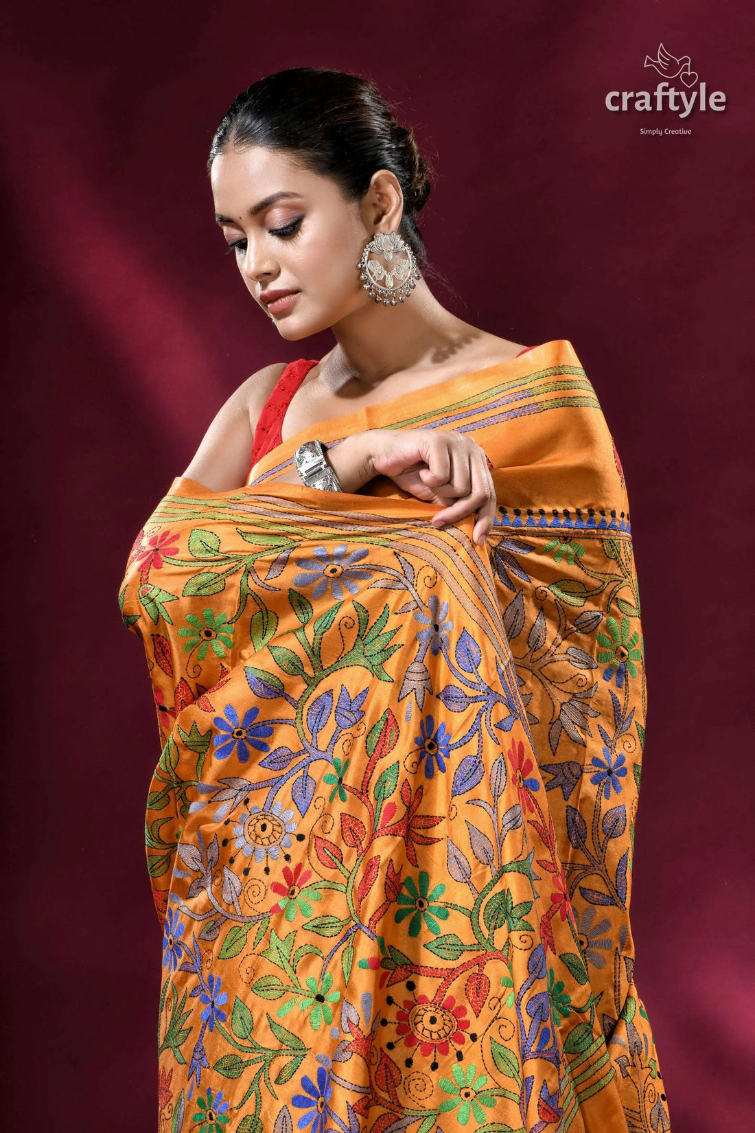Kantha Stitch Sarees Handcrafted Bengal Heritage – Craftyle