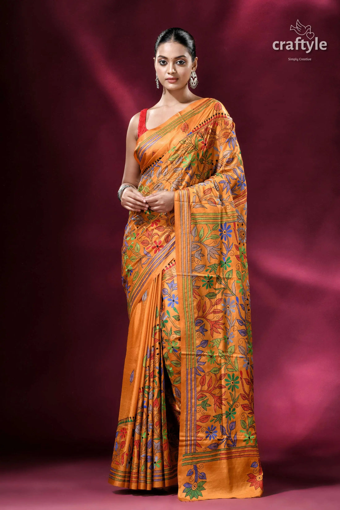 Kantha Stitch Sarees Handcrafted Bengal Heritage – Craftyle